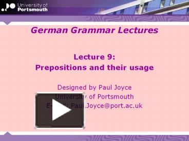 PPT – German%20Grammar%20Lectures PowerPoint presentation | free to ...