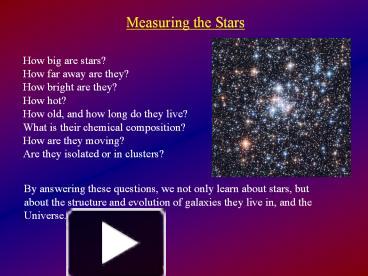 PPT – Measuring the Stars PowerPoint presentation | free to view - id ...