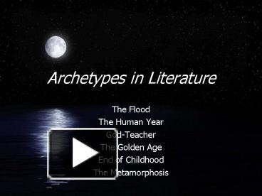 Archetypes in Literature presentation | free to download