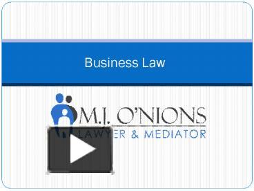 PPT – Business Law PowerPoint presentation | free to download - id ...