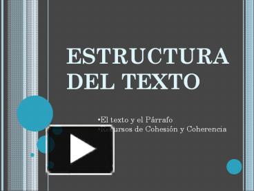 ESTRUCTURA DEL TEXTO presentation | free to download