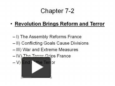 PPT – Revolution Brings Reform and Terror PowerPoint presentation ...