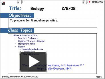 PPT – Mendelian Genetics PowerPoint presentation | free to view - id ...