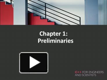 PPT – Chapter 1: Preliminaries PowerPoint presentation | free to view - id: 746bc1-MTllY