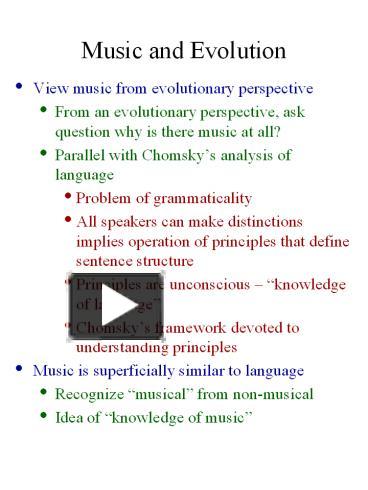 Music and Evolution presentation | free to download