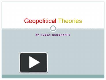 AP Human Geography presentation | free to view