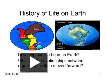 History of Life on Earth presentation | free to view