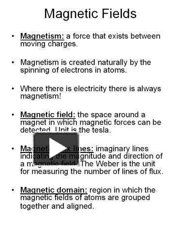 PPT – Magnetic Fields PowerPoint presentation | free to view - id ...