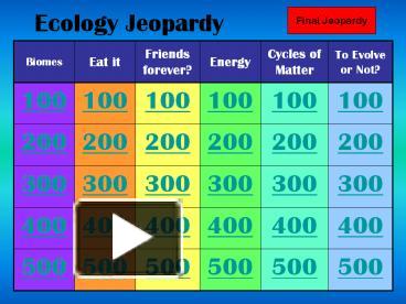 PPT – Ecology Jeopardy PowerPoint presentation | free to view - id ...