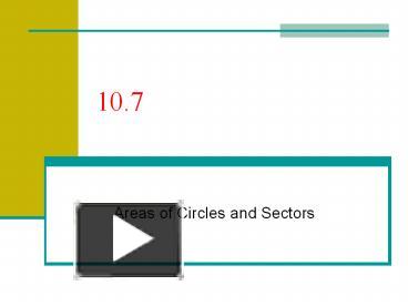 PPT – Areas of Circles and Sectors PowerPoint presentation | free to ...