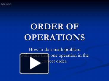 PPT – ORDER OF OPERATIONS PowerPoint presentation | free to download ...