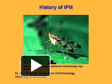 History of IPM presentation | free to view