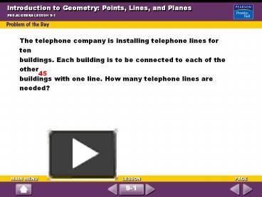 PPT – Introduction to Geometry: Points, Lines, and Planes PowerPoint ...