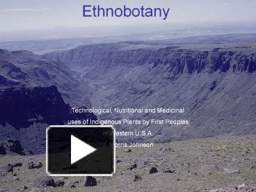 Ethnobotany presentation | free to view