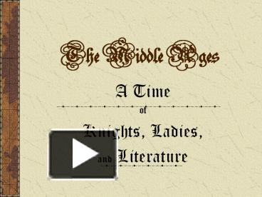 The Middle Ages presentation | free to download