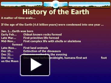 History of the Earth presentation | free to download