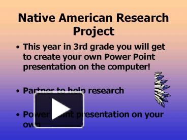 PPT – Native American Research Project PowerPoint presentation | free ...