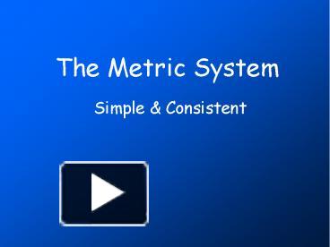 The Metric System presentation | free to download