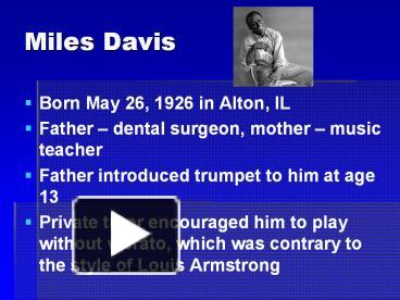 Miles Davis presentation | free to download