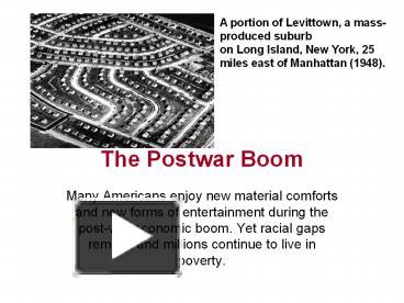 PPT – The Postwar Boom PowerPoint presentation | free to view - id ...