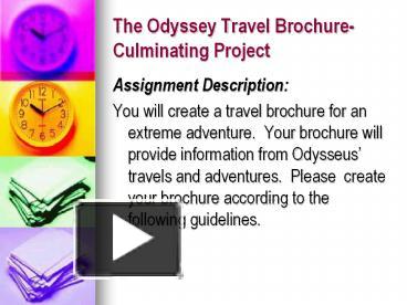 PPT – The Odyssey Travel Brochure- Culminating Project PowerPoint ...