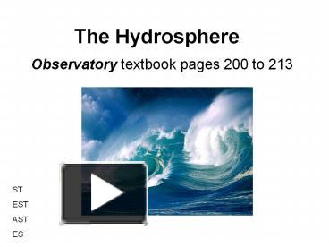 PPT – The Hydrosphere PowerPoint presentation | free to download - id ...
