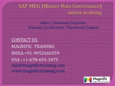 PPT – sap mdg online training in usa ,uk PowerPoint presentation | free to download - id: 76063a ...