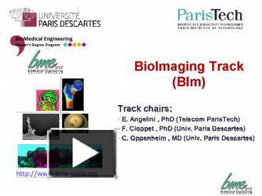 BioImaging Track (BIm) presentation | free to download