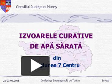 IZVOARELE CURATIVE DE APA SARATA presentation | free to download