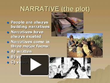 PPT – NARRATIVE (the plot) PowerPoint presentation | free to view - id ...