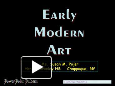 PPT – Early Modern Art PowerPoint presentation | free to download - id ...