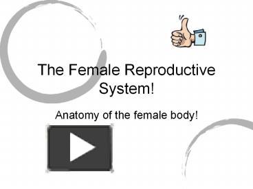 PPT – The Female Reproductive System! PowerPoint presentation | free to ...