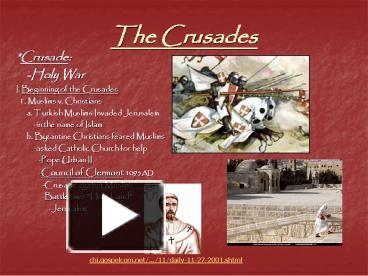 PPT – The Crusades PowerPoint presentation | free to download - id ...