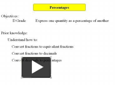 Percentages presentation | free to download