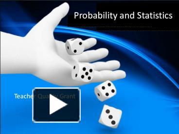 PPT – Probability and Statistics PowerPoint presentation | free to view ...
