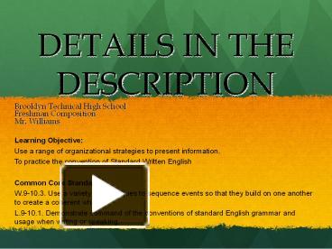 PPT – DETAILS IN THE DESCRIPTION PowerPoint presentation | free to ...