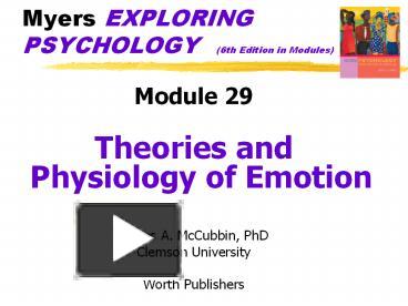 PPT – Myers EXPLORING PSYCHOLOGY (6th Edition in Modules) PowerPoint ...
