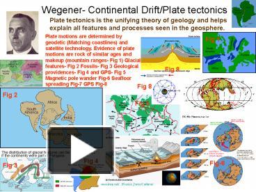 PPT – Wegener- Continental Drift/Plate tectonics PowerPoint ...