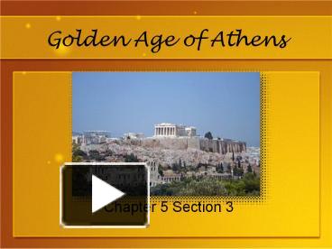 PPT – Golden Age of Athens PowerPoint presentation | free to view - id ...