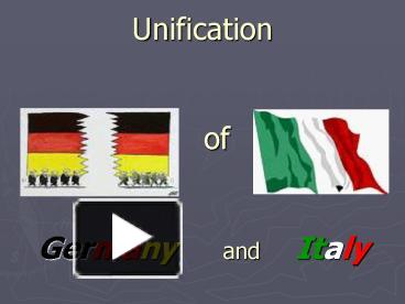 Unification of Germany and Italy presentation | free to view