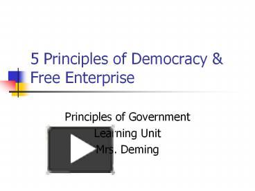 5 Principles of Democracy presentation | free to download