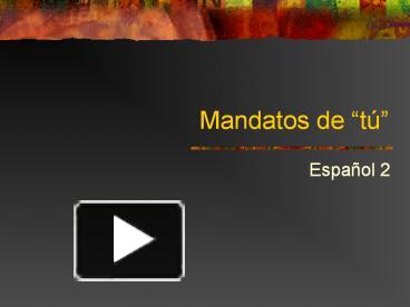 PPT – Mandatos de PowerPoint presentation | free to download - id ...