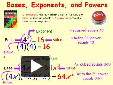 Bases, Exponents, and Powers presentation | free to download