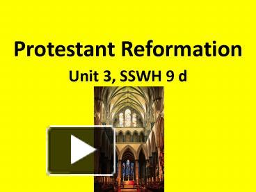 Protestant Reformation presentation | free to download