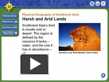 Physical Geography of Southwest Asia: presentation | free to view