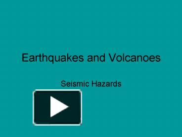 Earthquakes and Volcanoes presentation | free to download