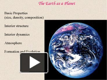 The Earth as a Planet presentation | free to download