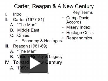 Carter, Reagan presentation | free to view