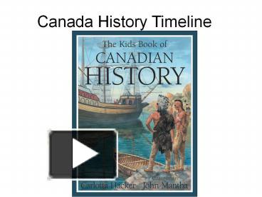 PPT – Canada History Timeline PowerPoint presentation | free to ...