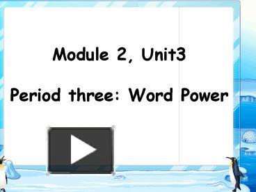 PPT – Module 2, Unit3 PowerPoint presentation | free to view - id: 774699-ZjAxY